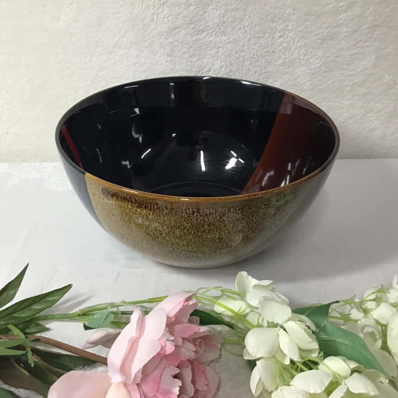 Red Vanilla Homewares Black/ Brown / Navy Blue Pattern Large Ceramic ...