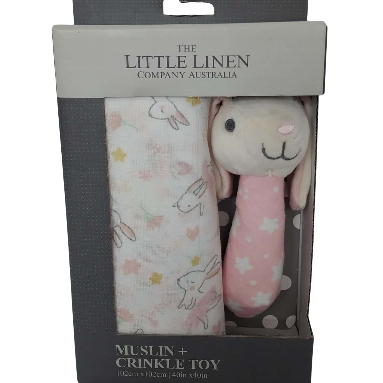 The Little Linen, Muslin + Crinkle Toy, new in packet. (s)