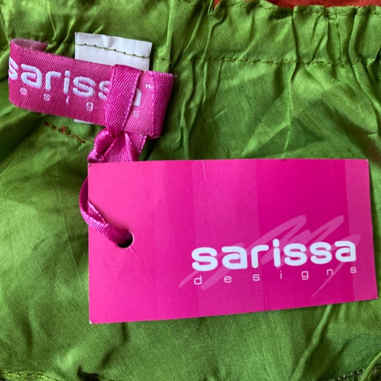 Sarissa design green and orange skirt