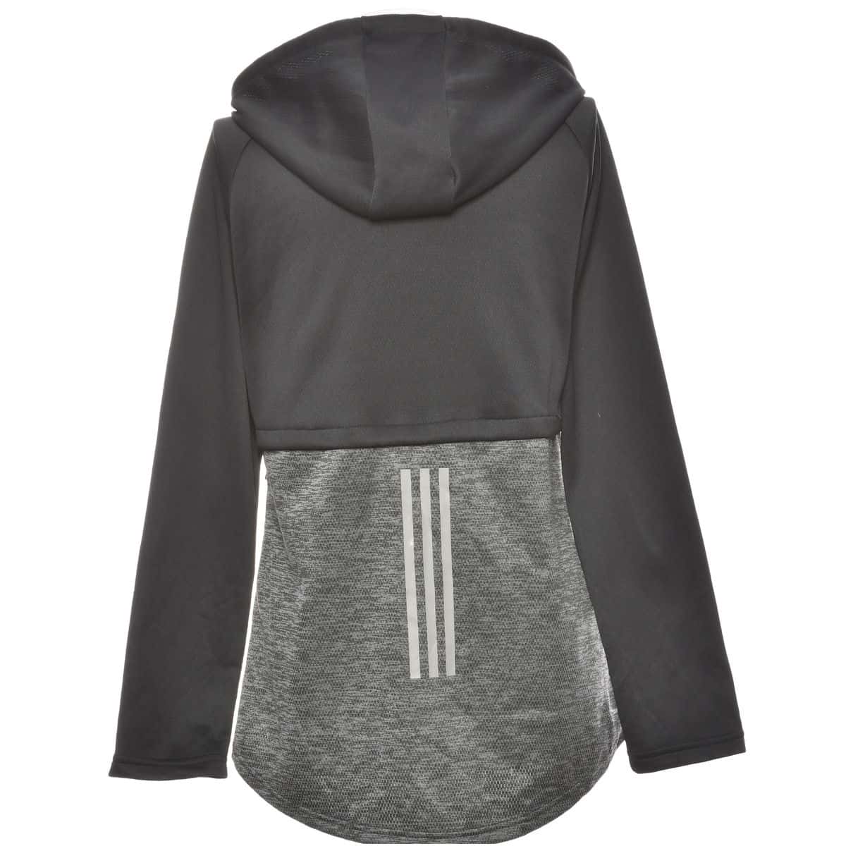 Adidas Kids Size M Hood Track Jacket Black (s)