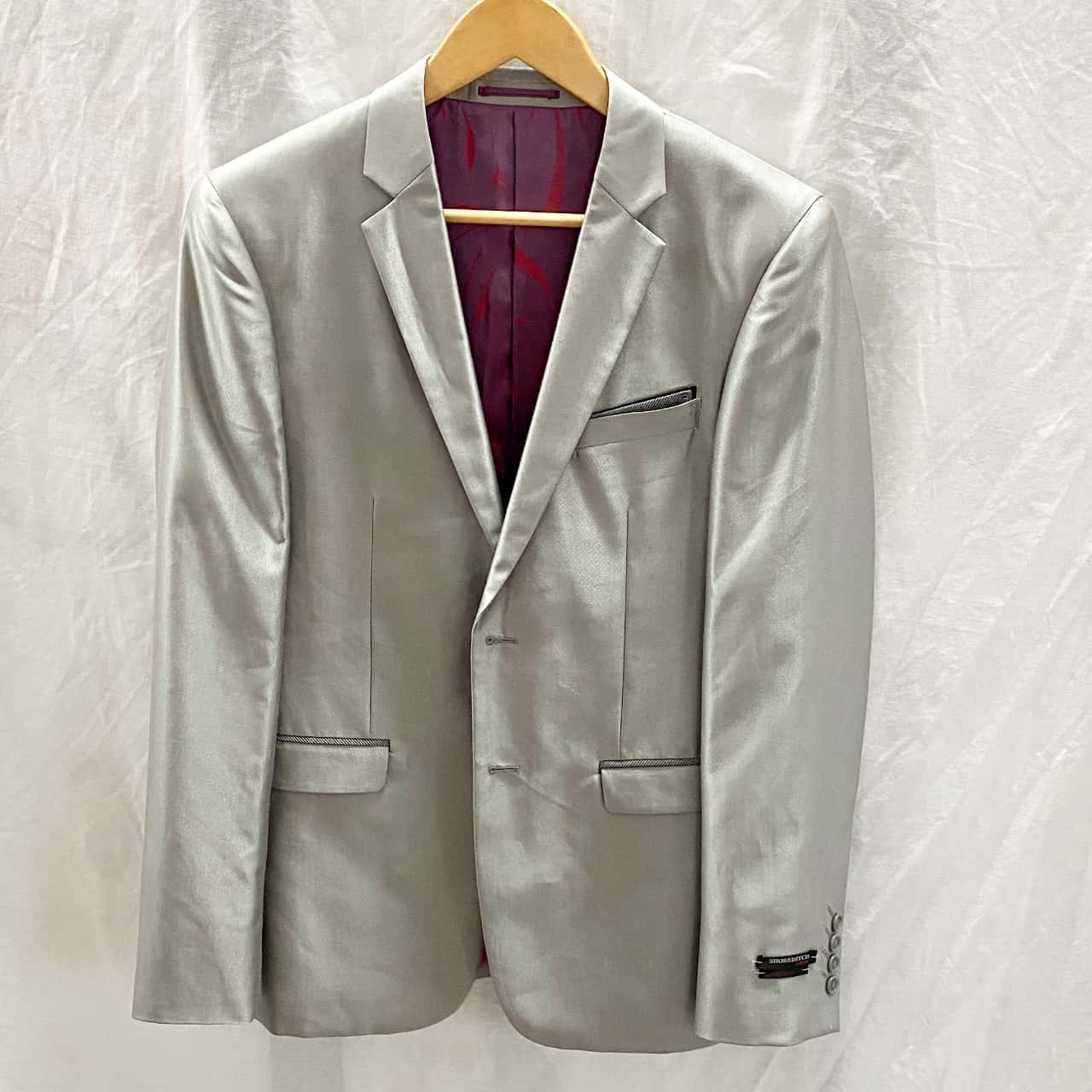 BNWT Shoreditch Mens Size 40 Suit Silver (s)