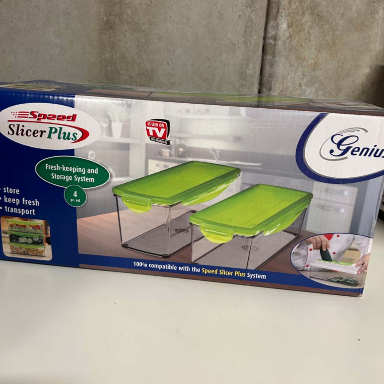 Genius Speed slicer plus 4pc canisters