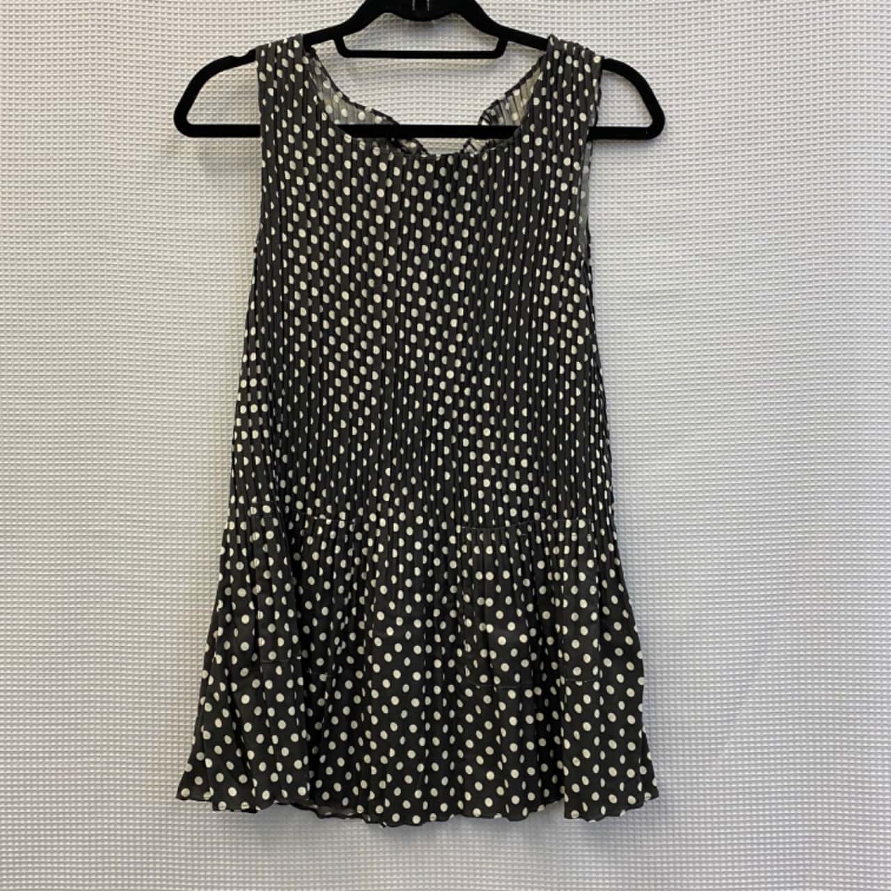 Alquema Womens Size 2 Cami / Sleeveless Grey / Polka Dot (s)