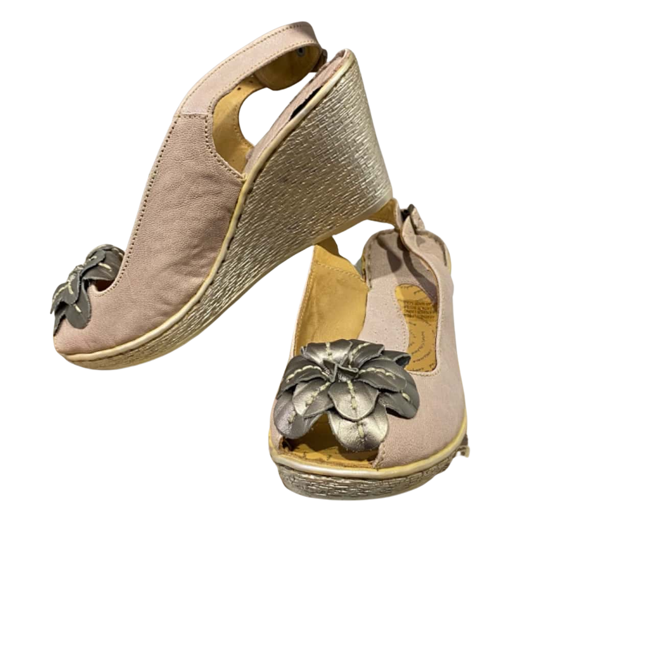 Tsonga Inkuzi Women’s shoe Beige / Silver heel all Leather(s)