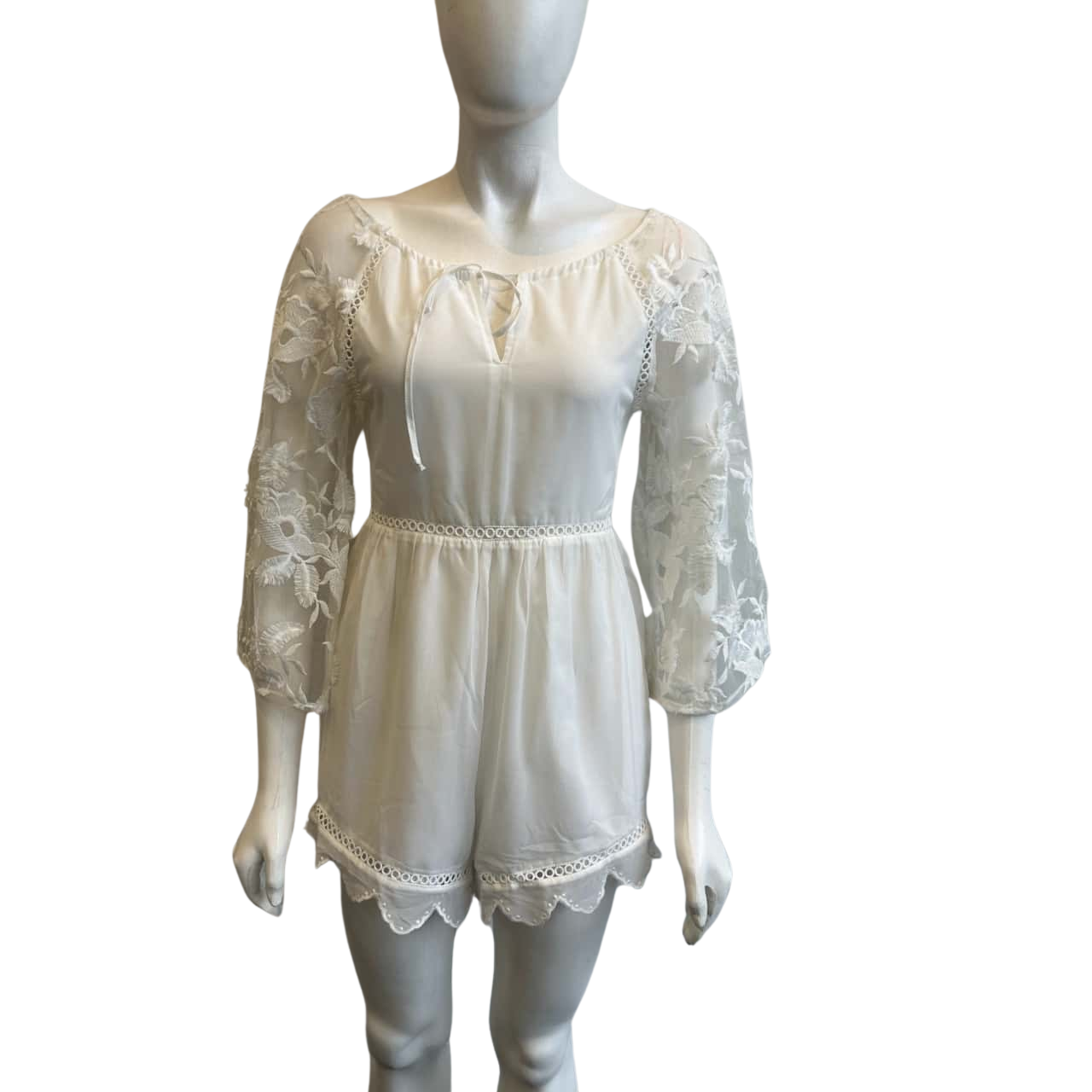 BNWT Marlo Girls Size 13-14 Years Dahlia Lace Romper White
