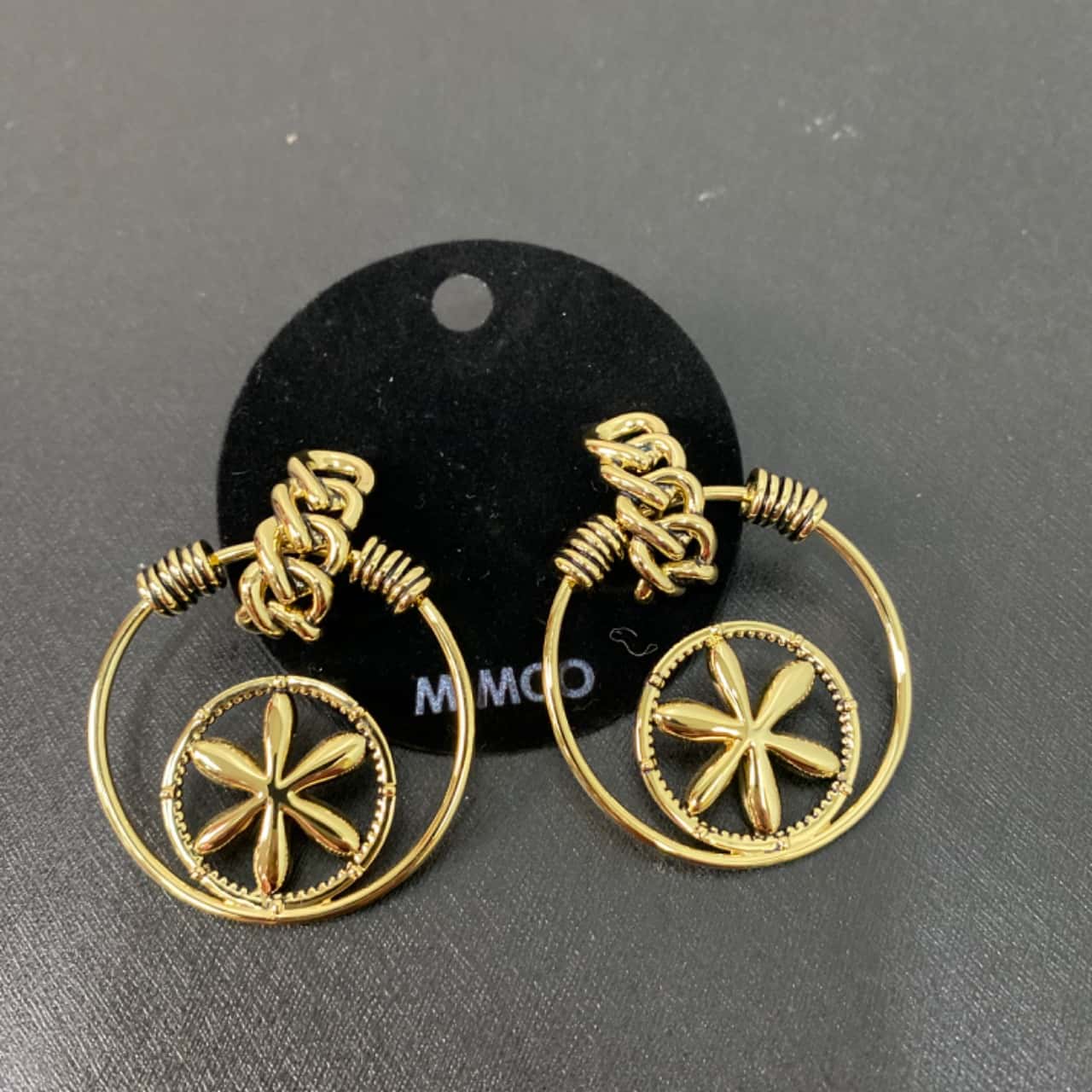 Mimco Womens Optimist Hoop Earrings Gold