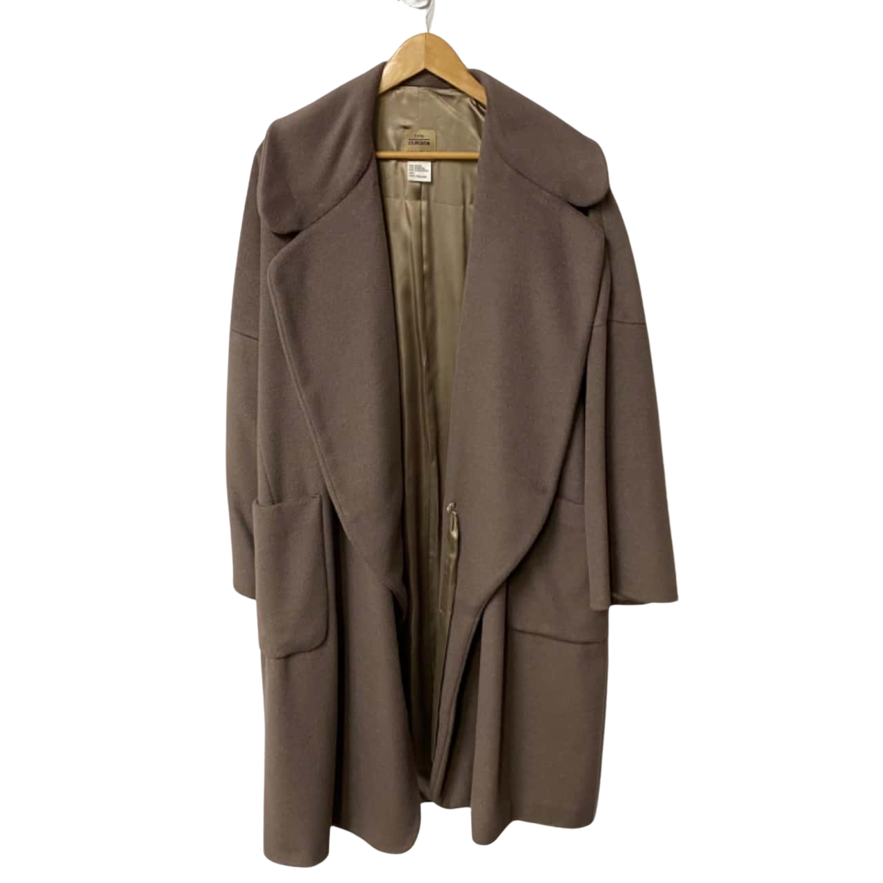 Sara Strugeon Womens Size 2 Winter Coat Brown Wool/Angora/Cashmere(s)