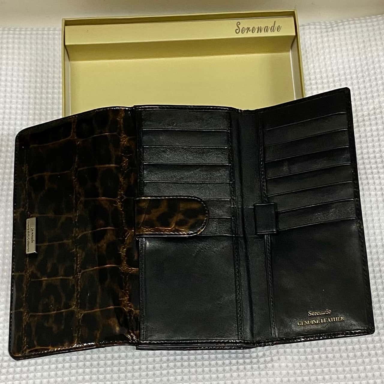 Serenade Womens Leather Purse Animal print / Black / Brown (s)