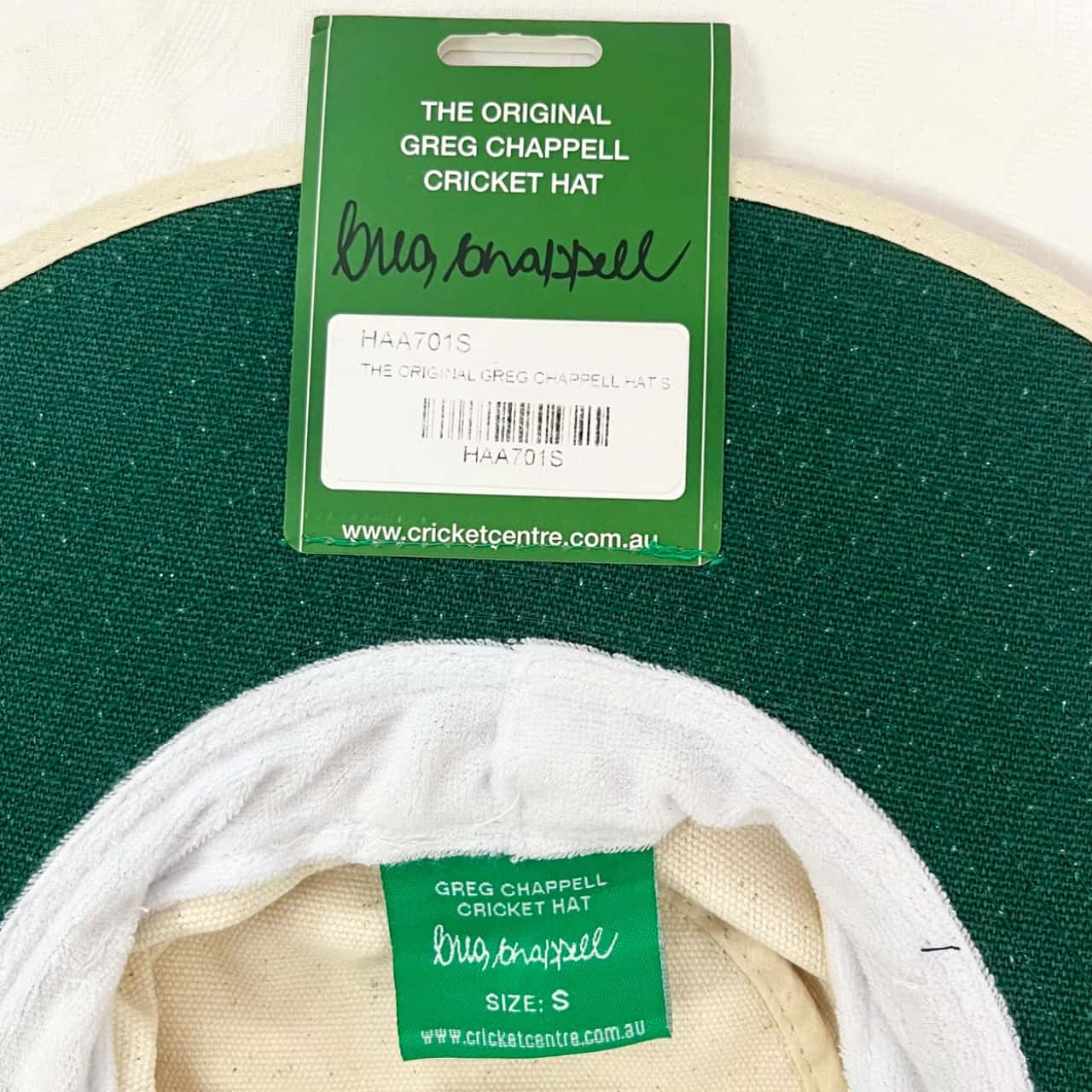 Vintage Greg Chappell Cricket Hat UPF 50+ Size S Off White