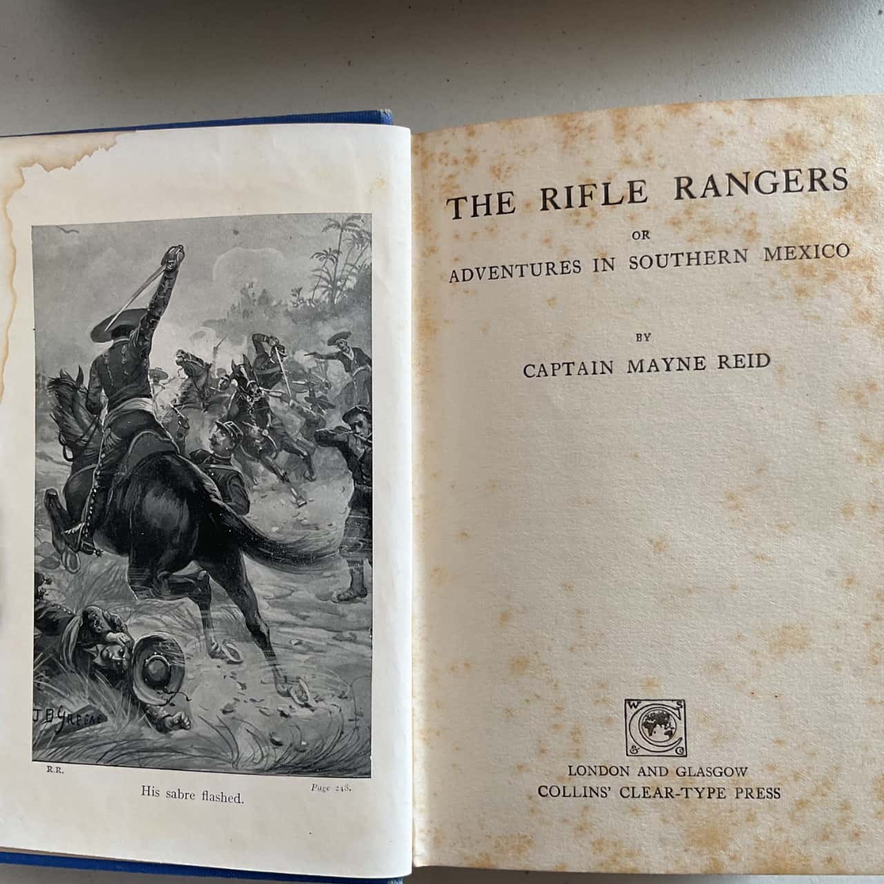 The Rifle Rangers by Captain Mayne Reid Vintage Hardback