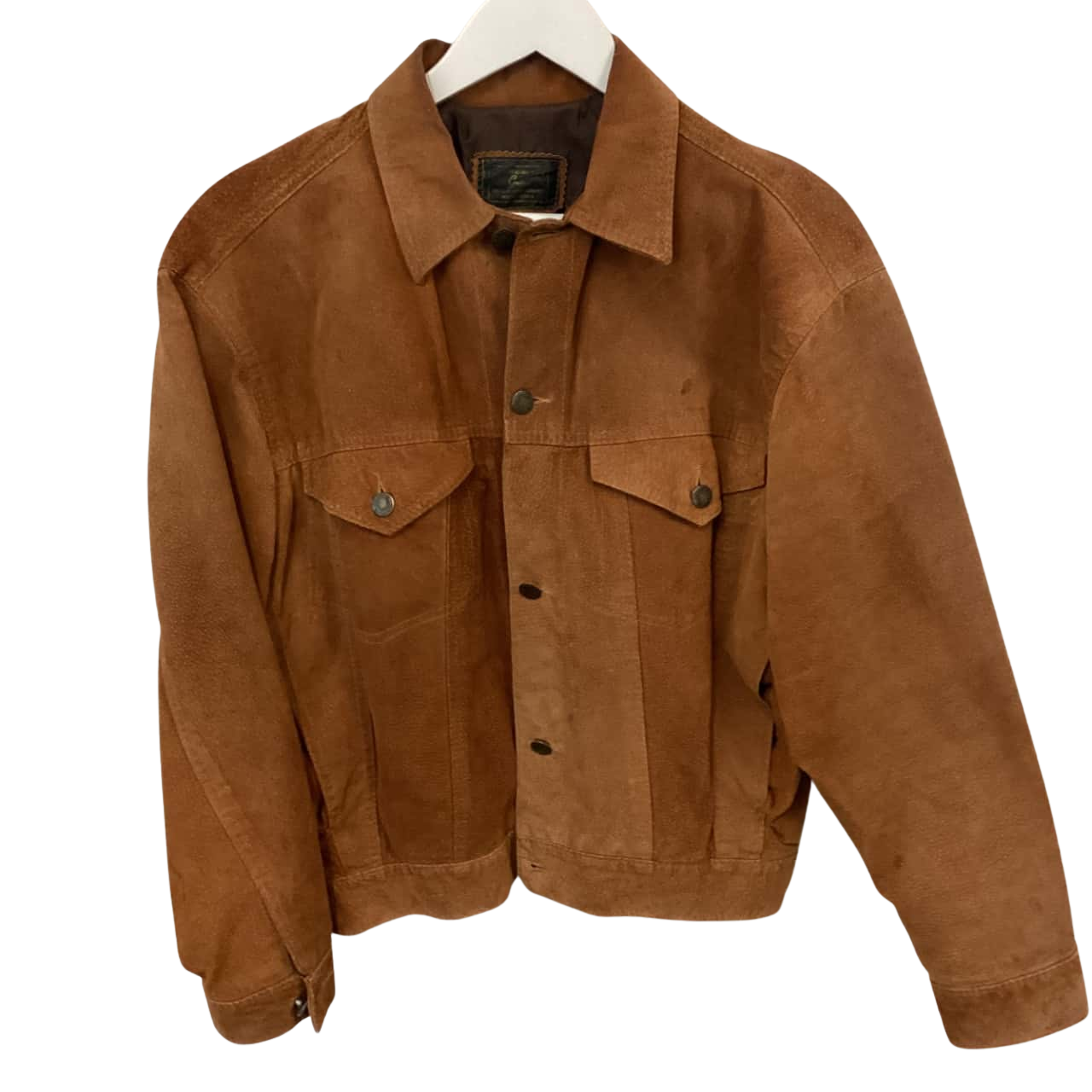 Grejina - Vintage Mens Pig Suede Leather Jacket - Size S(s)