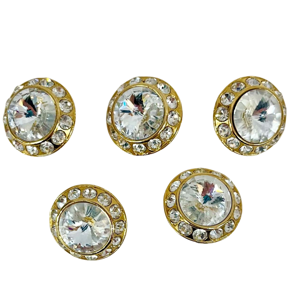 5 Vintage Sparkling Buttons