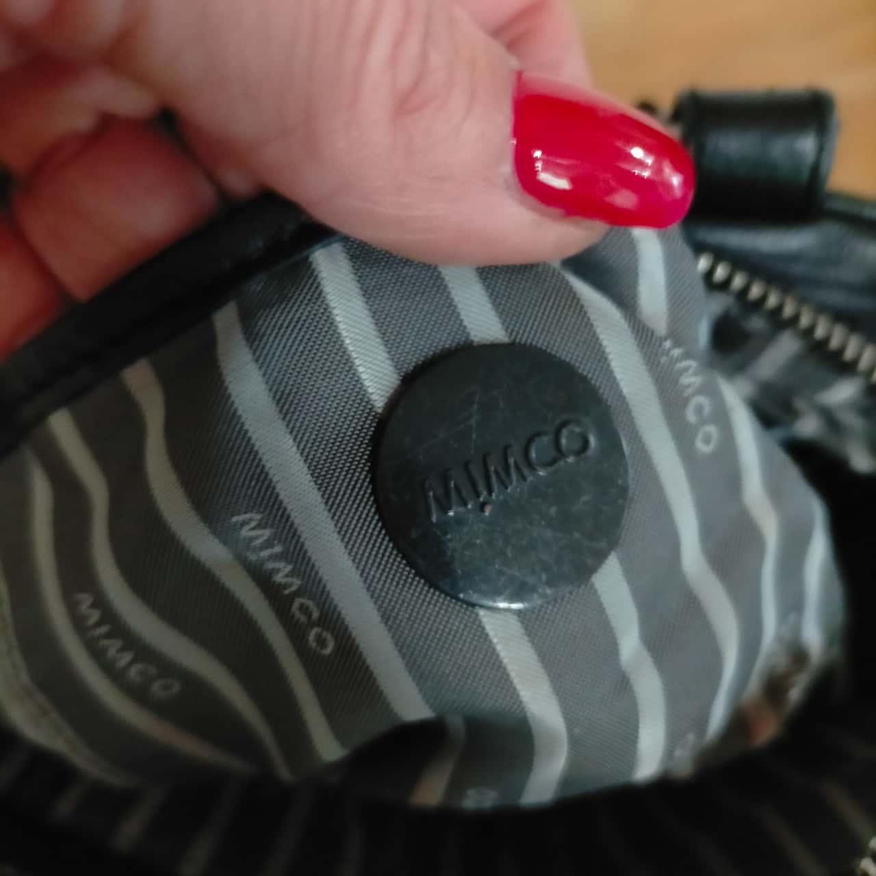 Mimco Small Black Leather Handbag GUC(s)