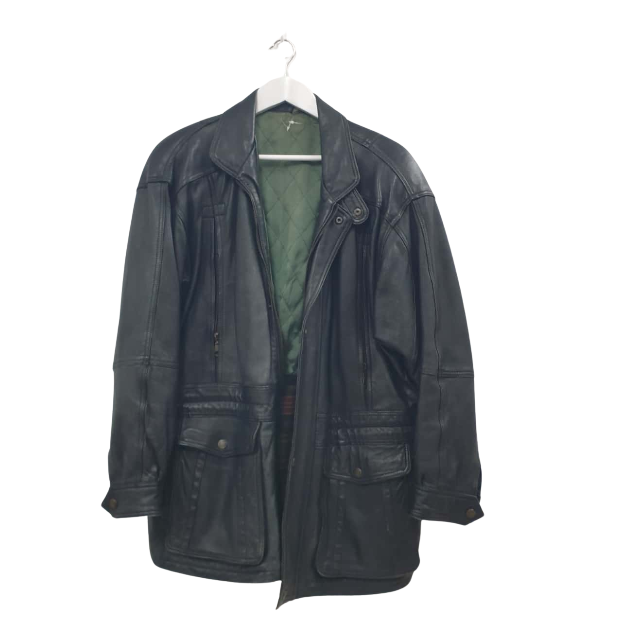 Echt Leder Bomber Jacket Black (s)