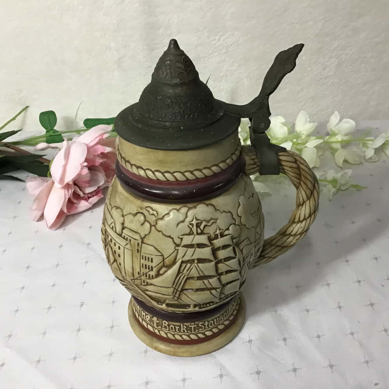 *REDUCED* Vintage Avon Ceramic Sailing Ship Tankard / Beer Stein(s)