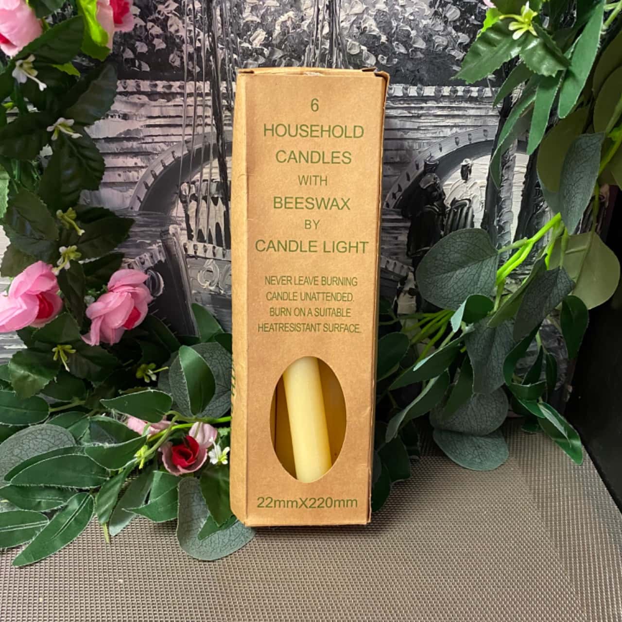 4 household Beeswax candles (read description) (s)