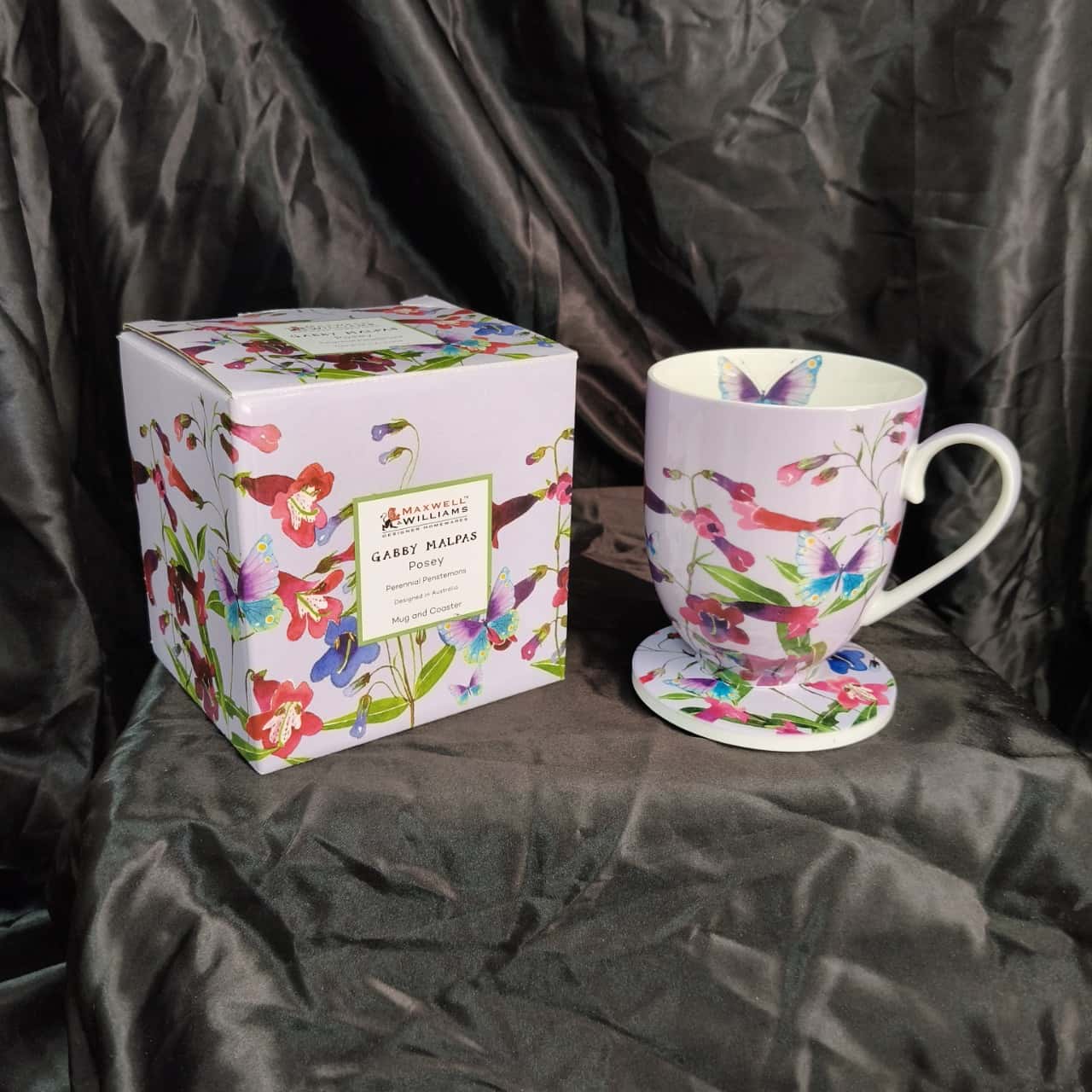 Maxwell Williams Gabby Malpas Posey Mug and Coaster Set