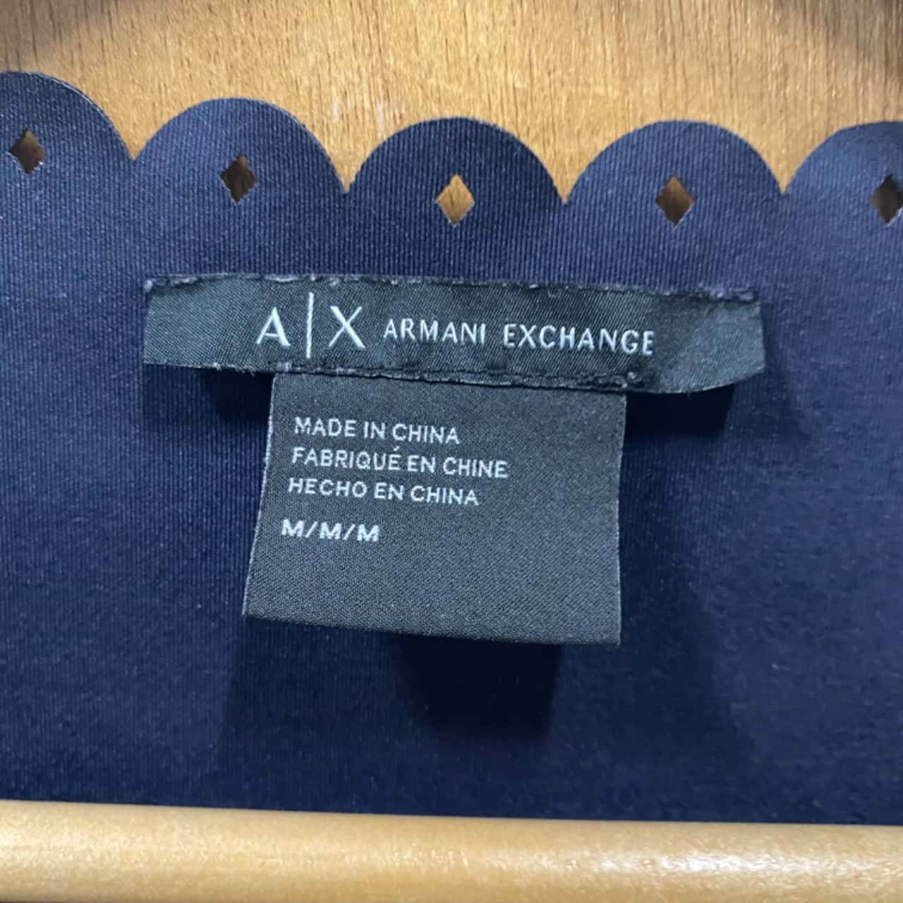 AX Armani Exchange Navy Top Size M