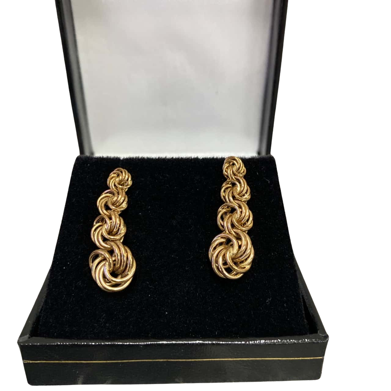 Hallmark 375 Womens Triple Knot Earrings Gold (s)