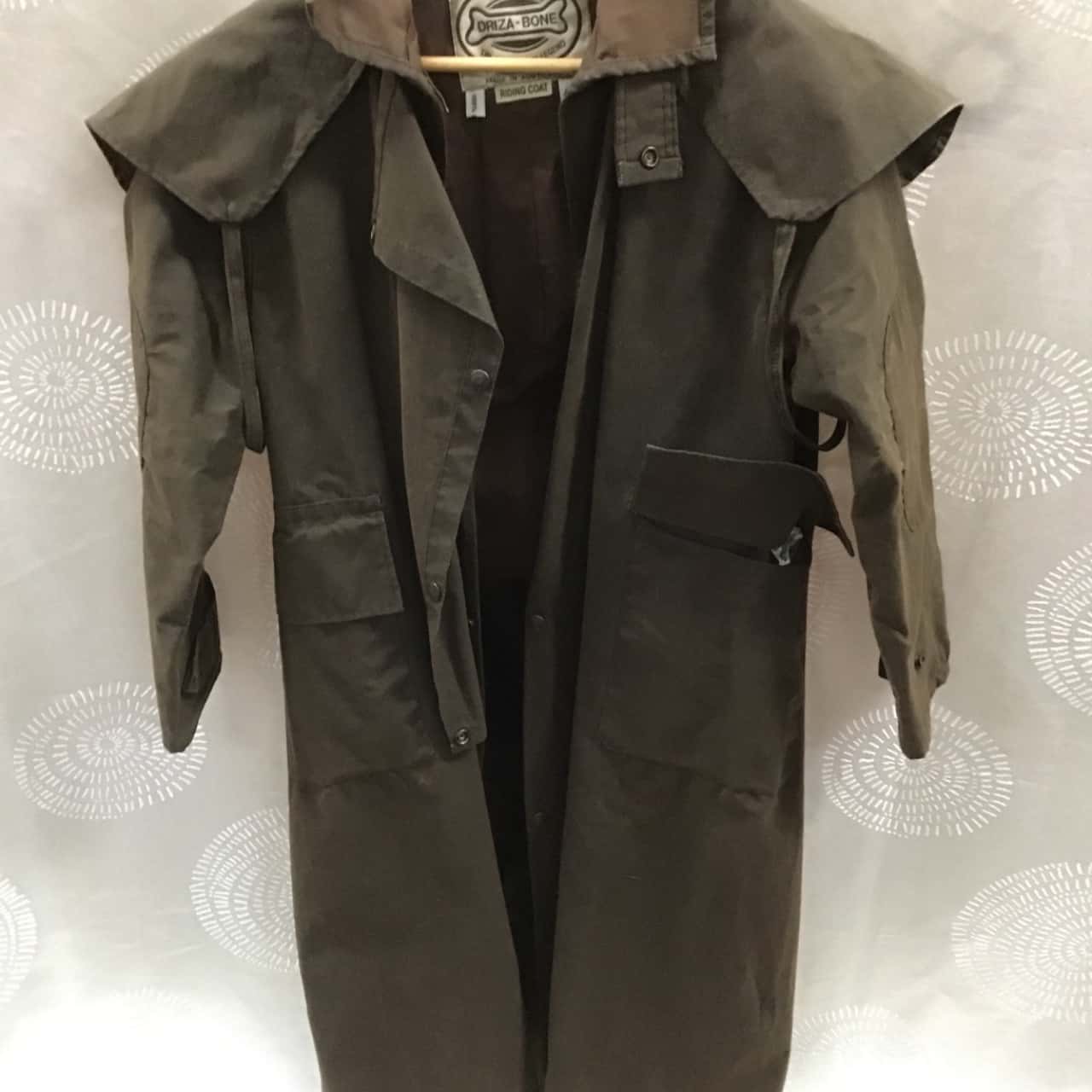 Driza-Bone Mens Size 16 Leather Jacket / Winter Coat Brown (s)