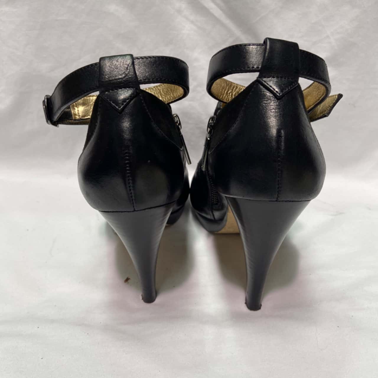 LAST CHANCE Mimco Womens Warrior Shootie Leather Heels Size 38 Black ...