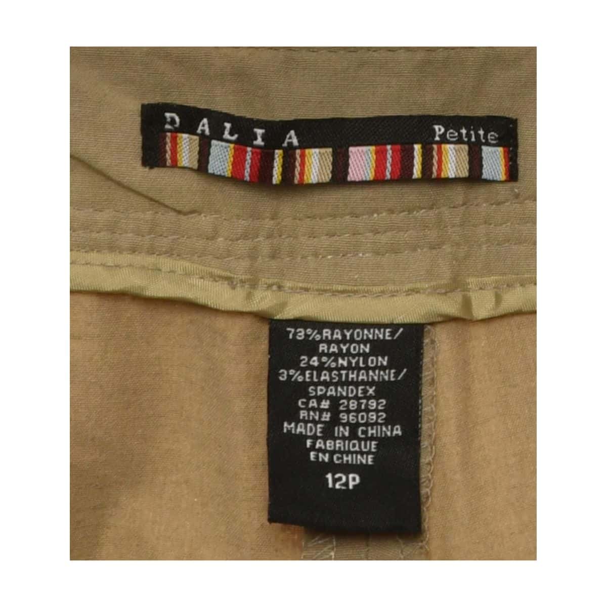 Dalia Collection Women's Size 16 Straight Leg Pant Beige (s)