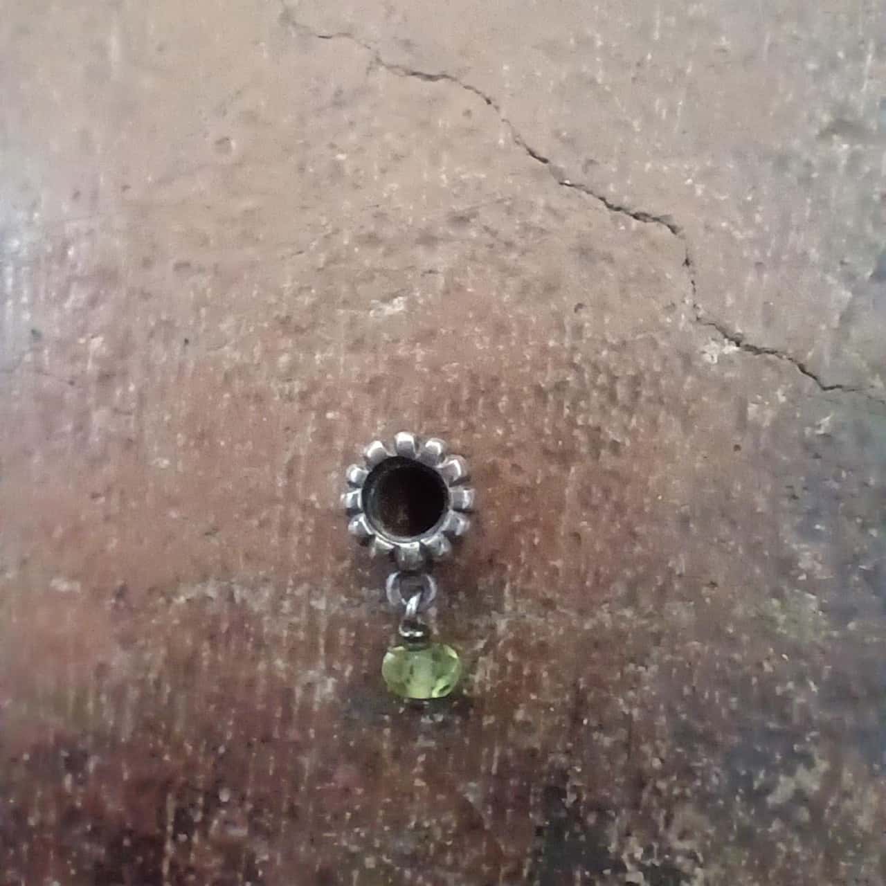 Pandora Green Dangly Bead Stamped '925 ALE'(s)