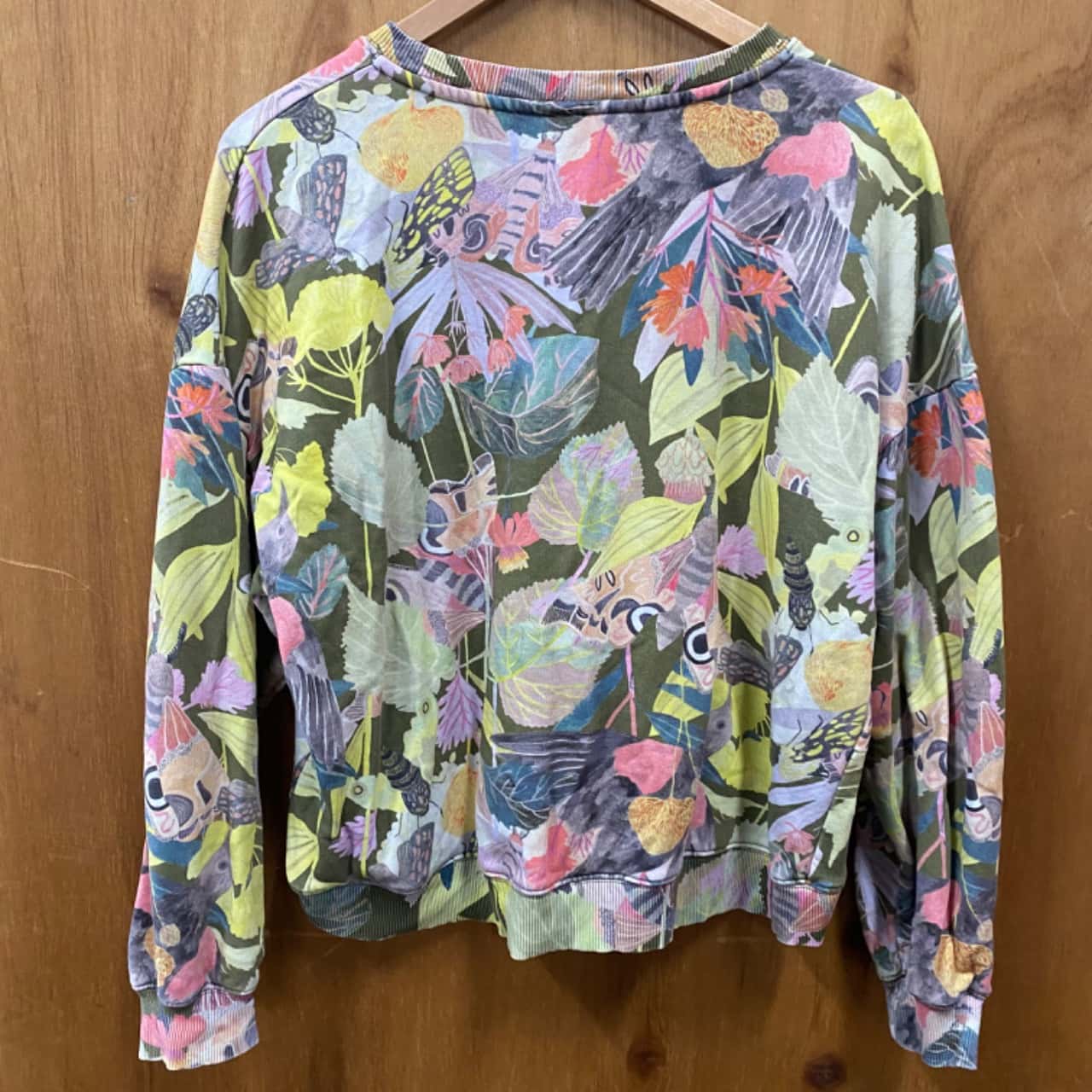 Gorman Green Moths Print Sweater Size M(s)