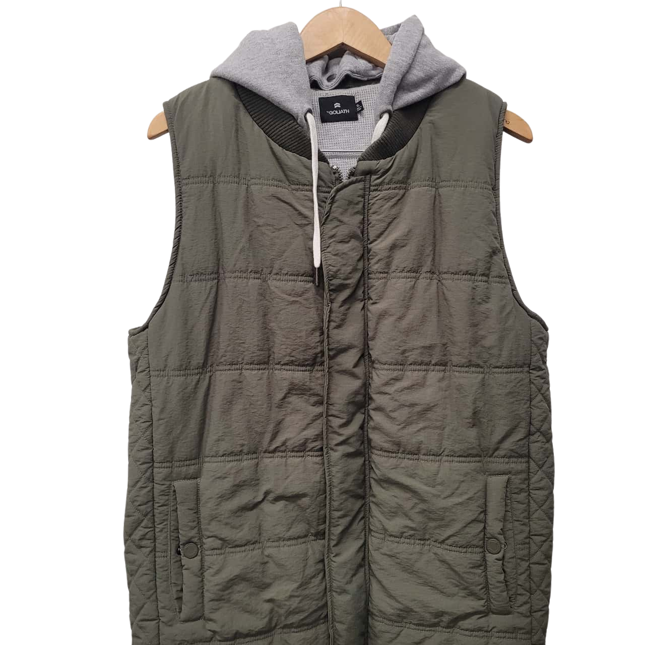 St Goliath Mens Size XL Green/Khaki Hoodie Jacket