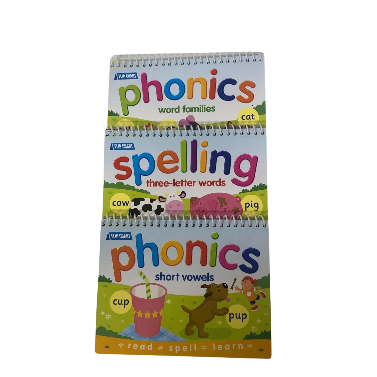Read,Spell, Learn Set of Three - Flip Chart Books