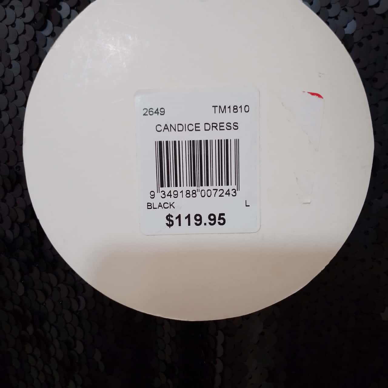 Tiger Mist Women's Size L Black Sequin Mini Dress