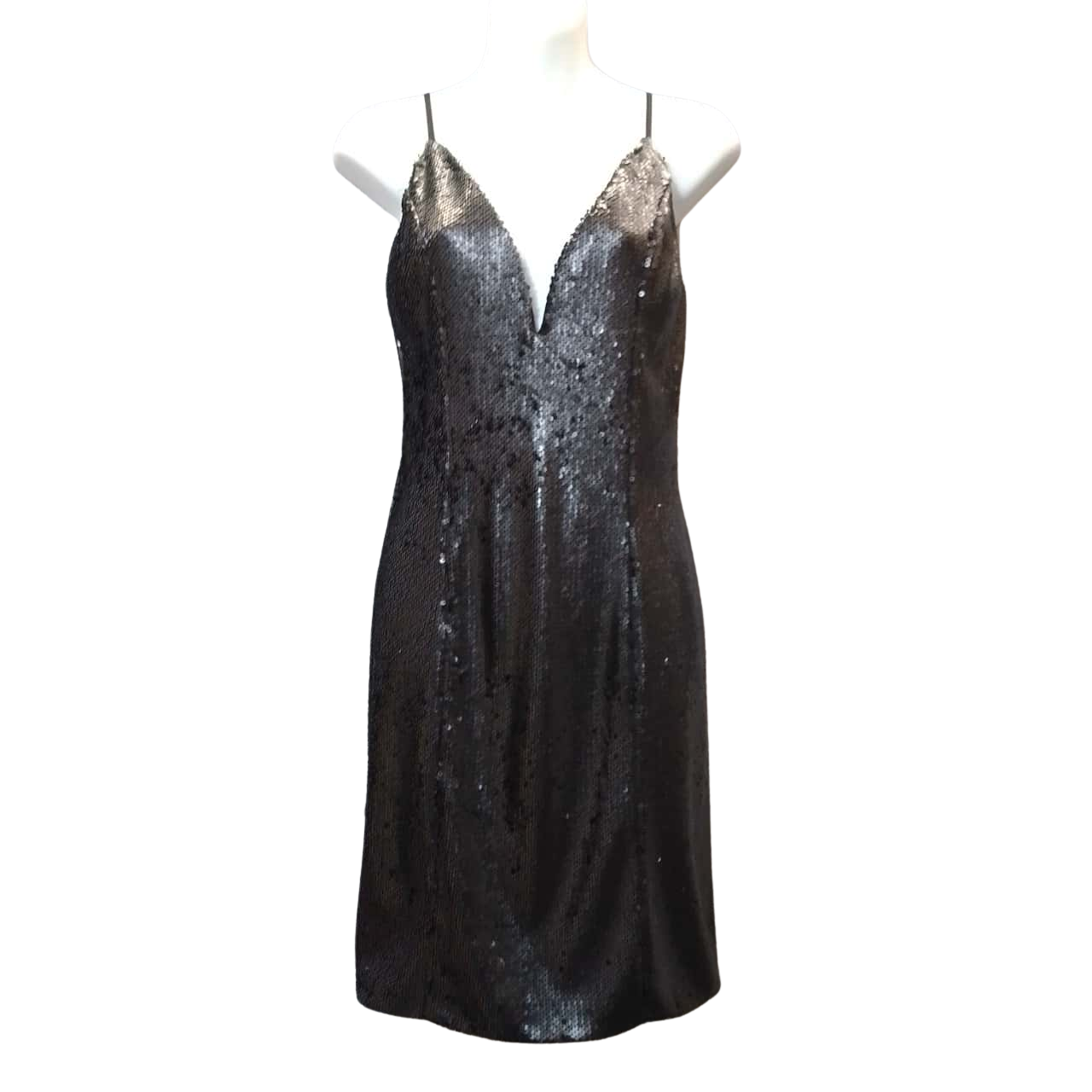 Tiger Mist Women's Size L Black Sequin Mini Dress