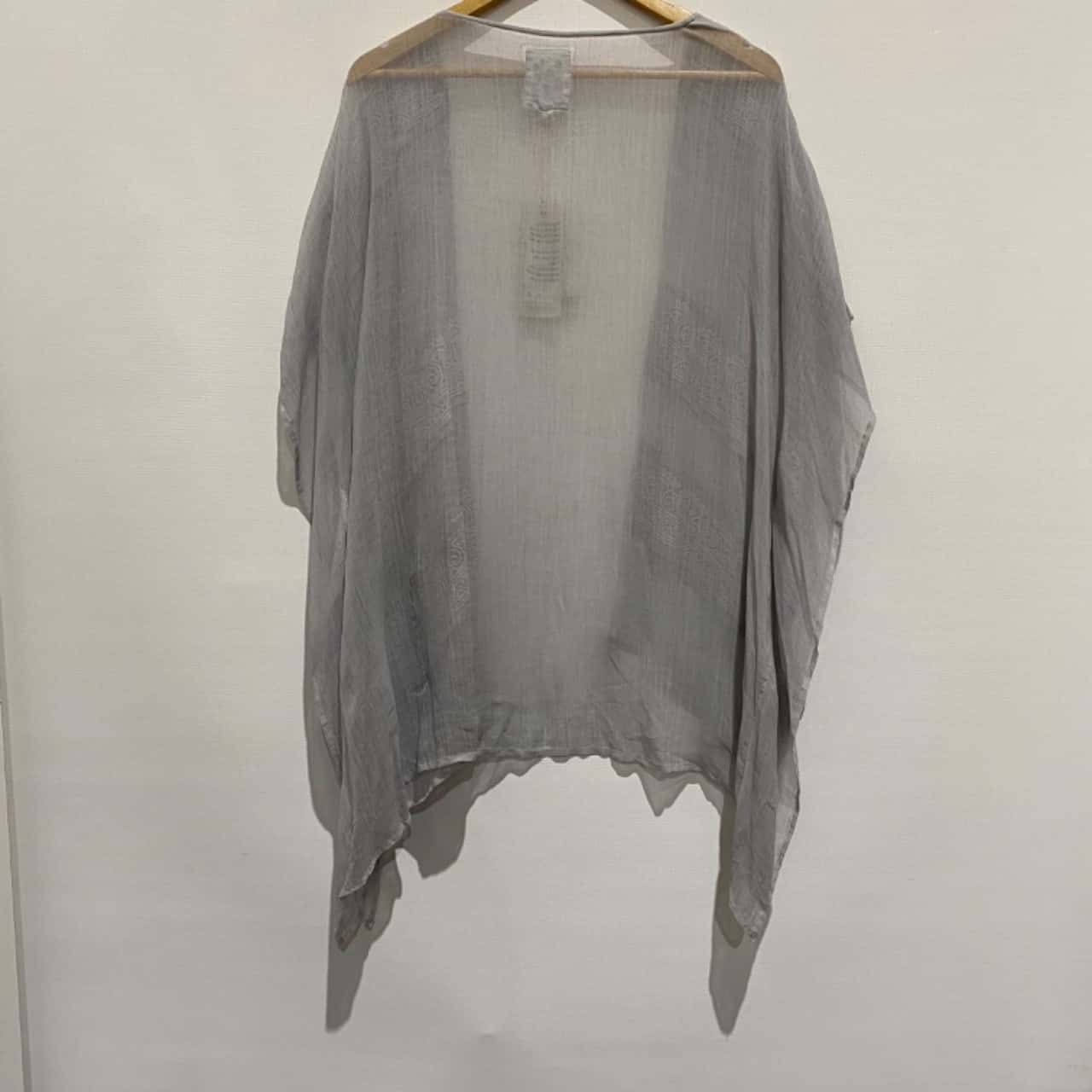 Womens FLOWER Sheer Grey Shawl(s)
