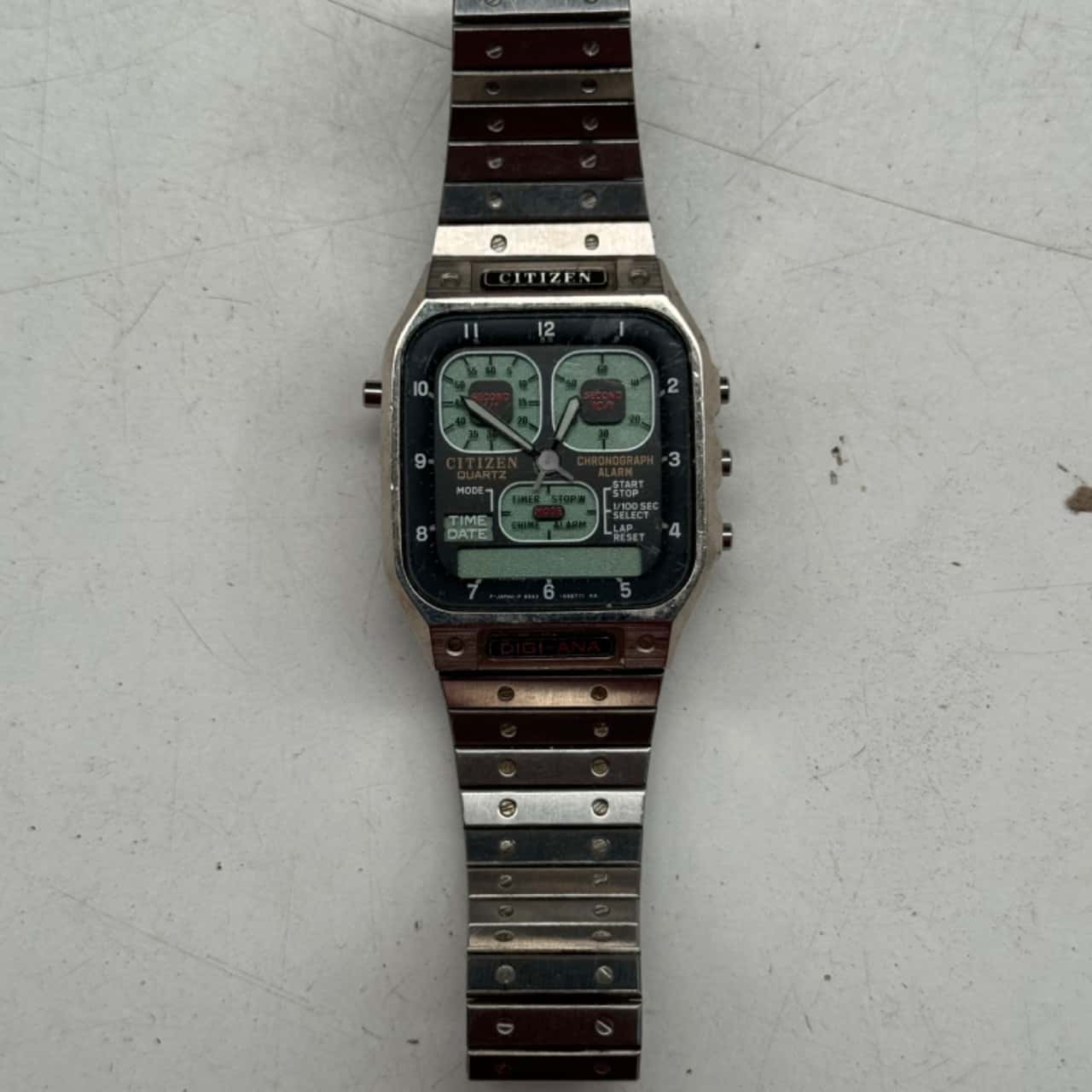 Citizen Robot Face 8941-087780 Jet Boy Japan Made Mens Watch 30-0250 #008