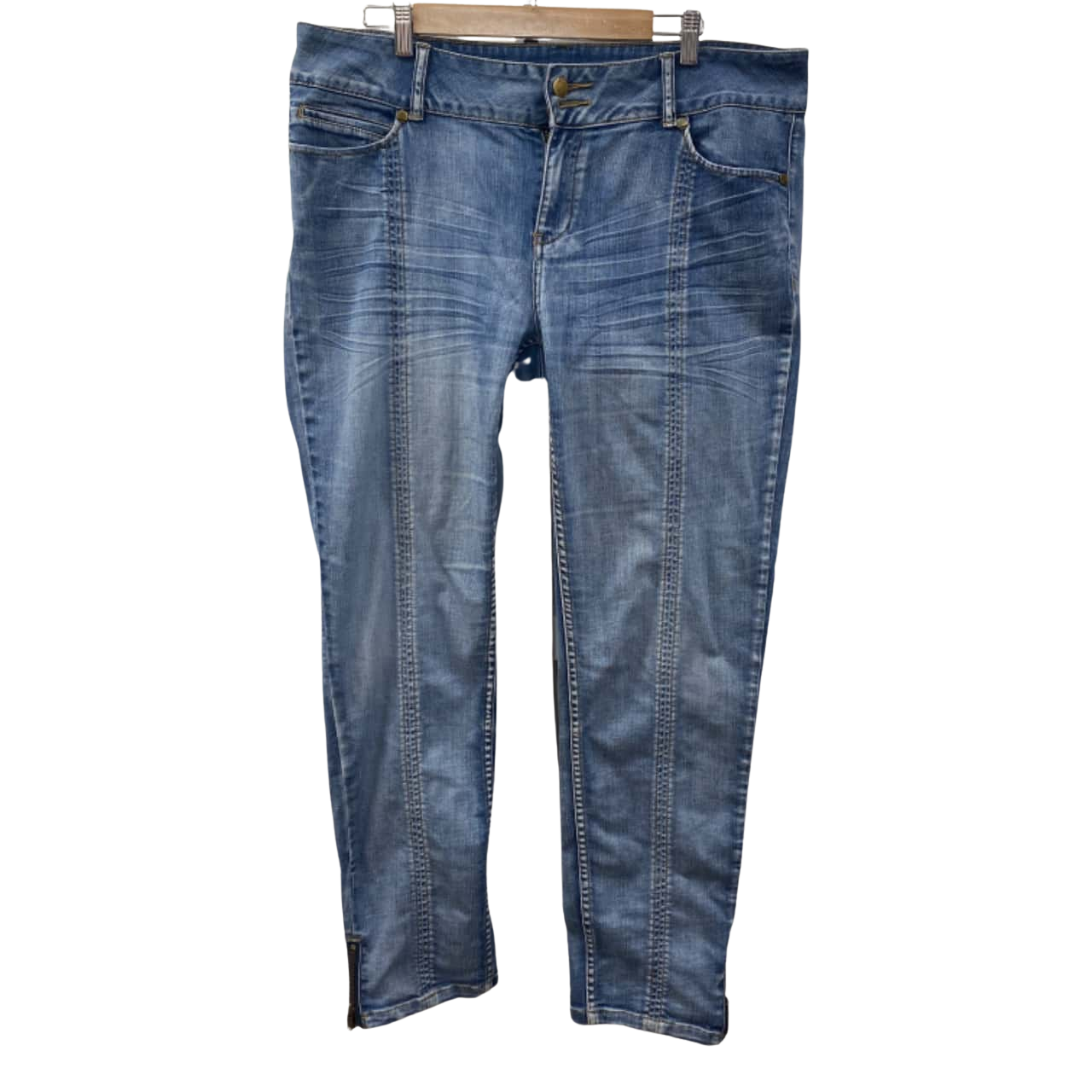 Taking Shape Womens Size 16 Straight Jeans Blue (s)