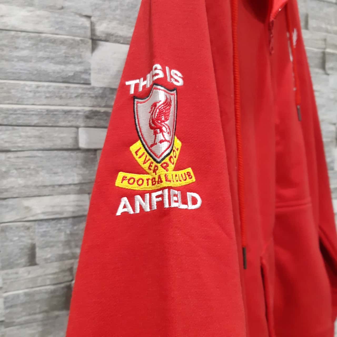 Liverpool Football Club ANFIELD Mens Size XL Front Zipper / Hood Jacket ...