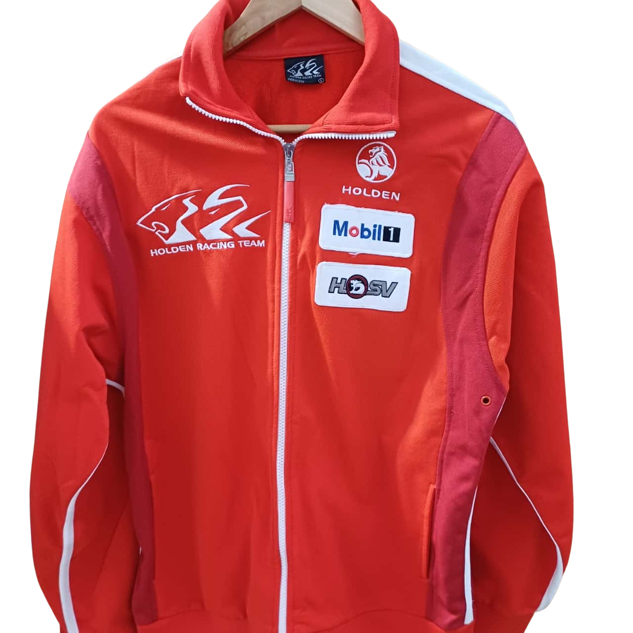 Holden Racing Team Mens Size L Front Zipper Red Jacket (s)