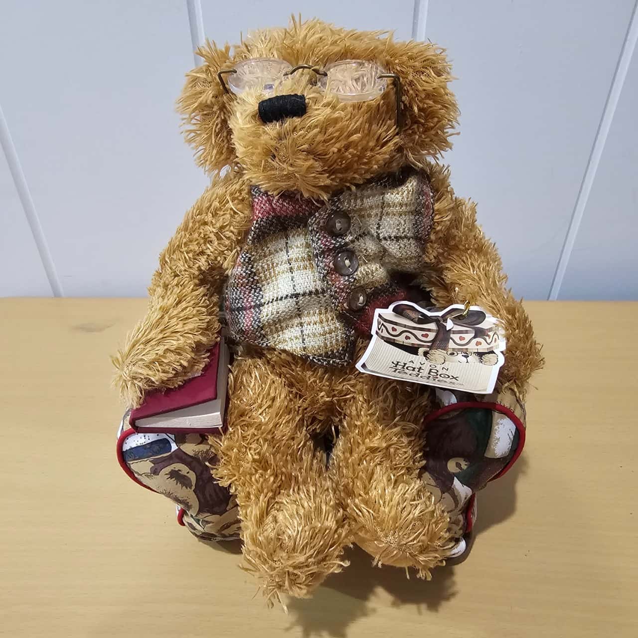 Avon Hat Box Teddy "Chester" with Plush Couch