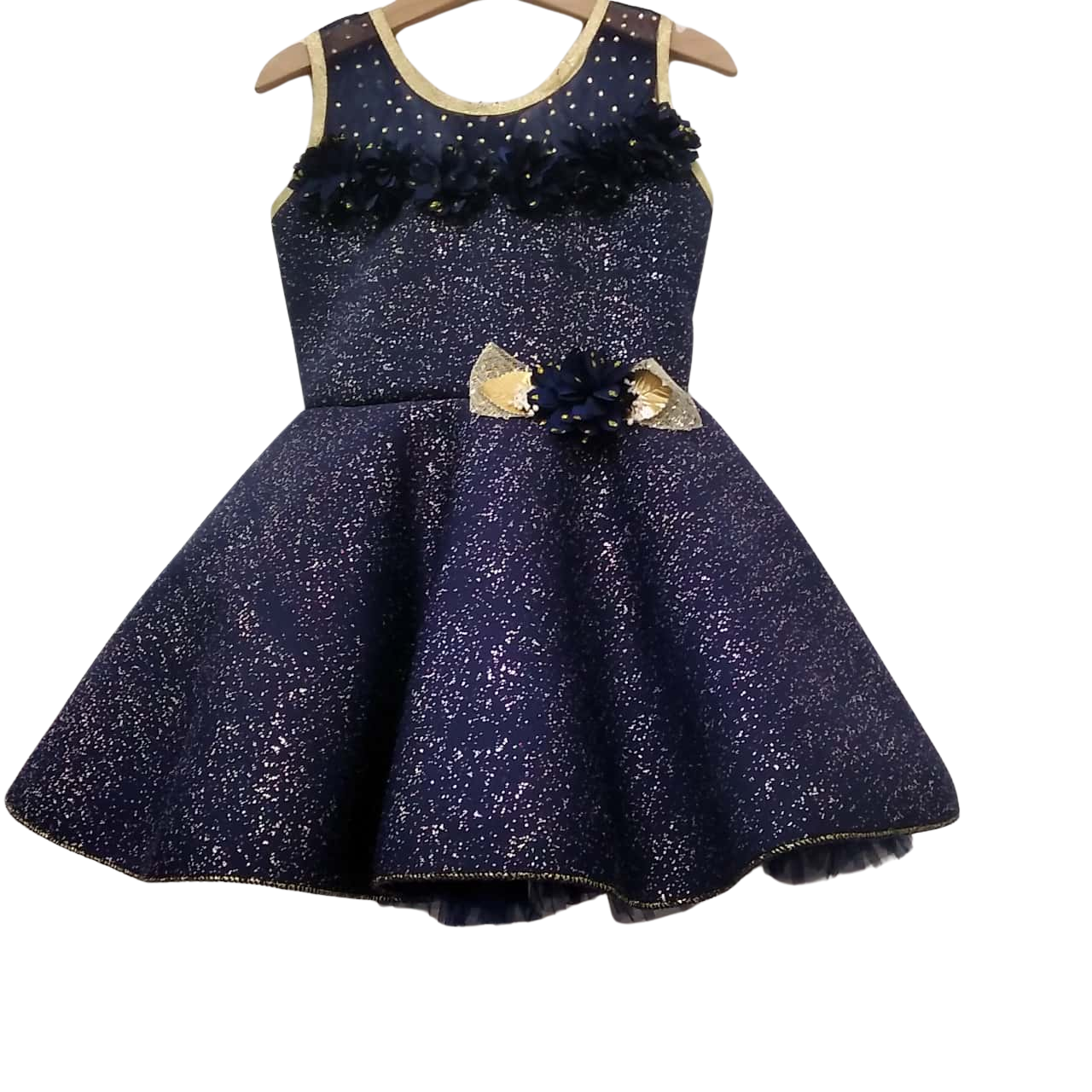 Sizzle Kids Size 5 Dresses & Skirts Gold / Navy Blue (601)