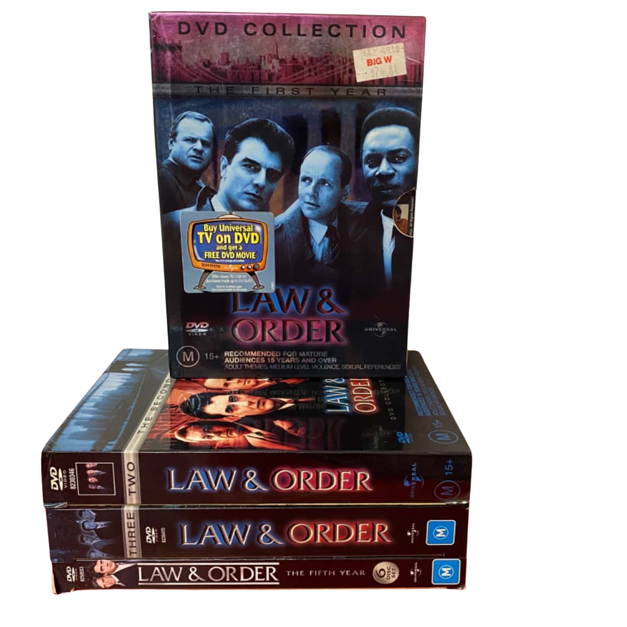 Law & Order Years 1,2,3 And 5 DVD PAL Region 2 & 4 - Crime Drama Series(s)