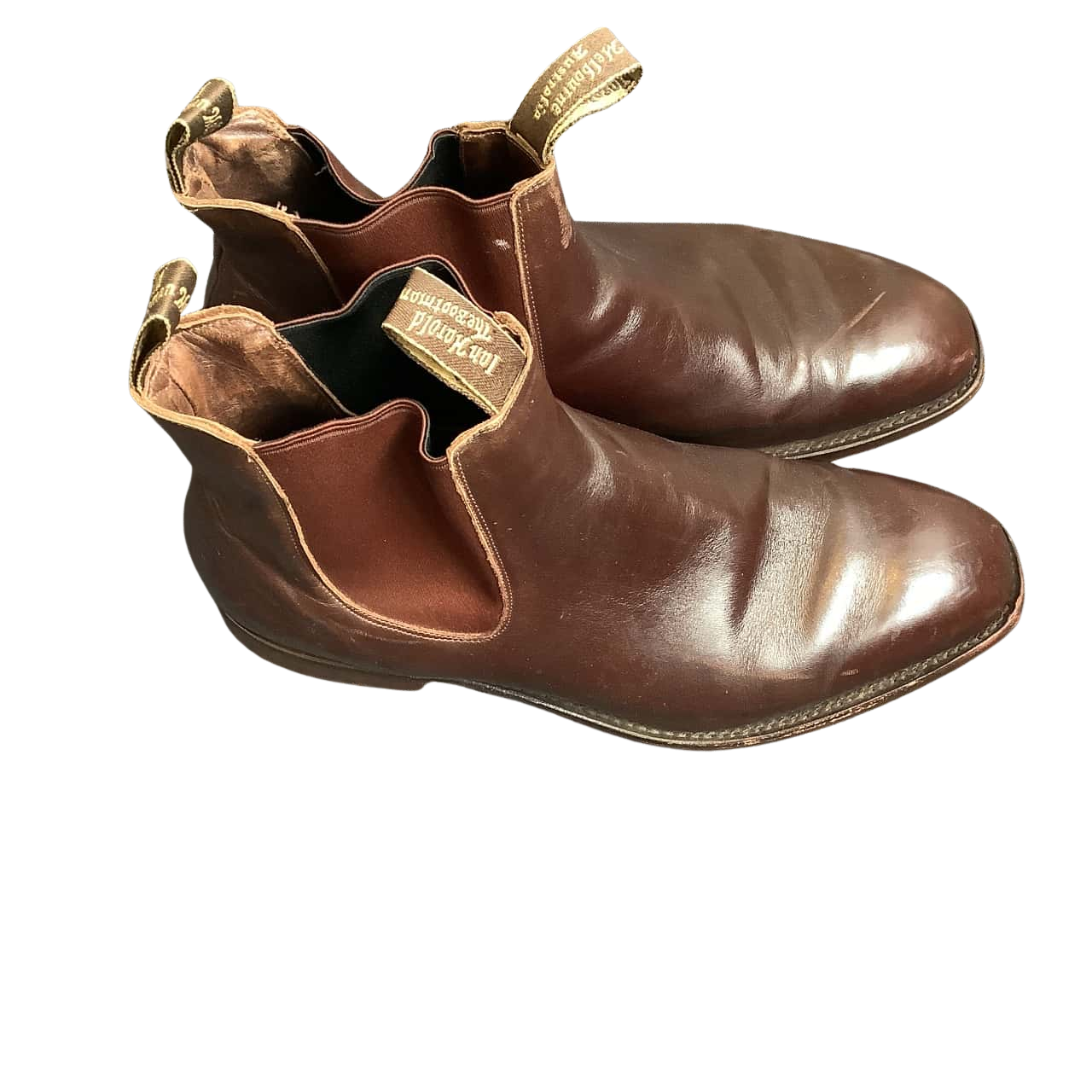 Ian Harold Mens To Fit AUS 12 (maybe) Leather Ankle Boots Brown (s)