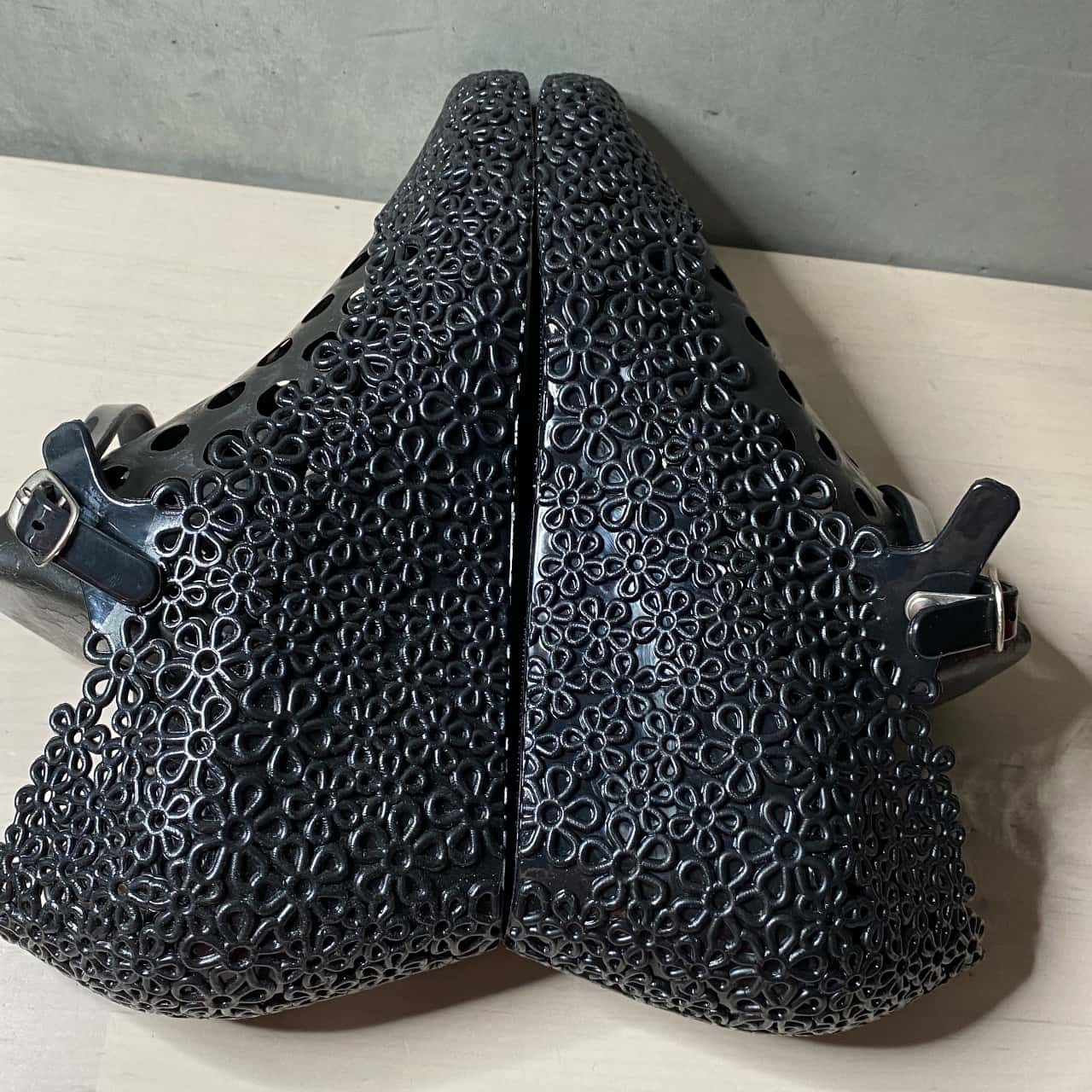 I Love Billy Black Jelly Wedges Size 40