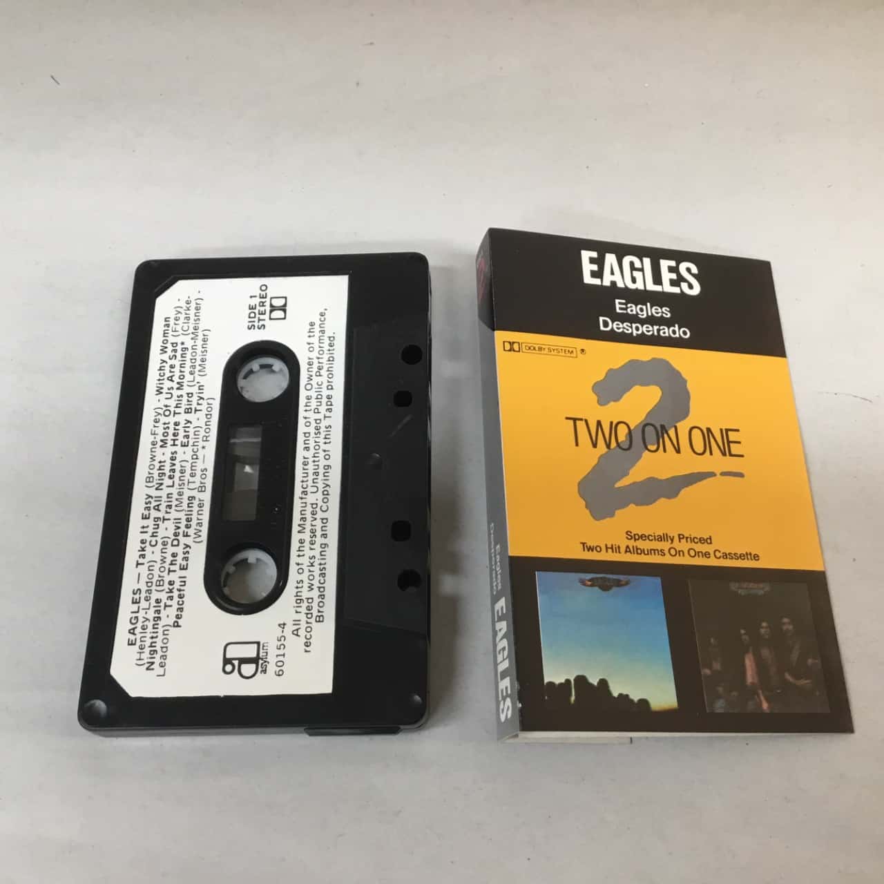 Vintage Eagles Two On One Cassette Tape (s)