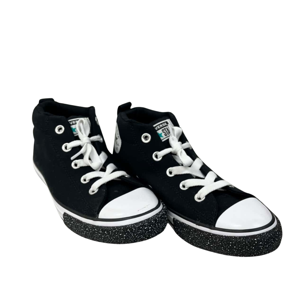 Converse Kids Black Hightop Sneakers Size 4