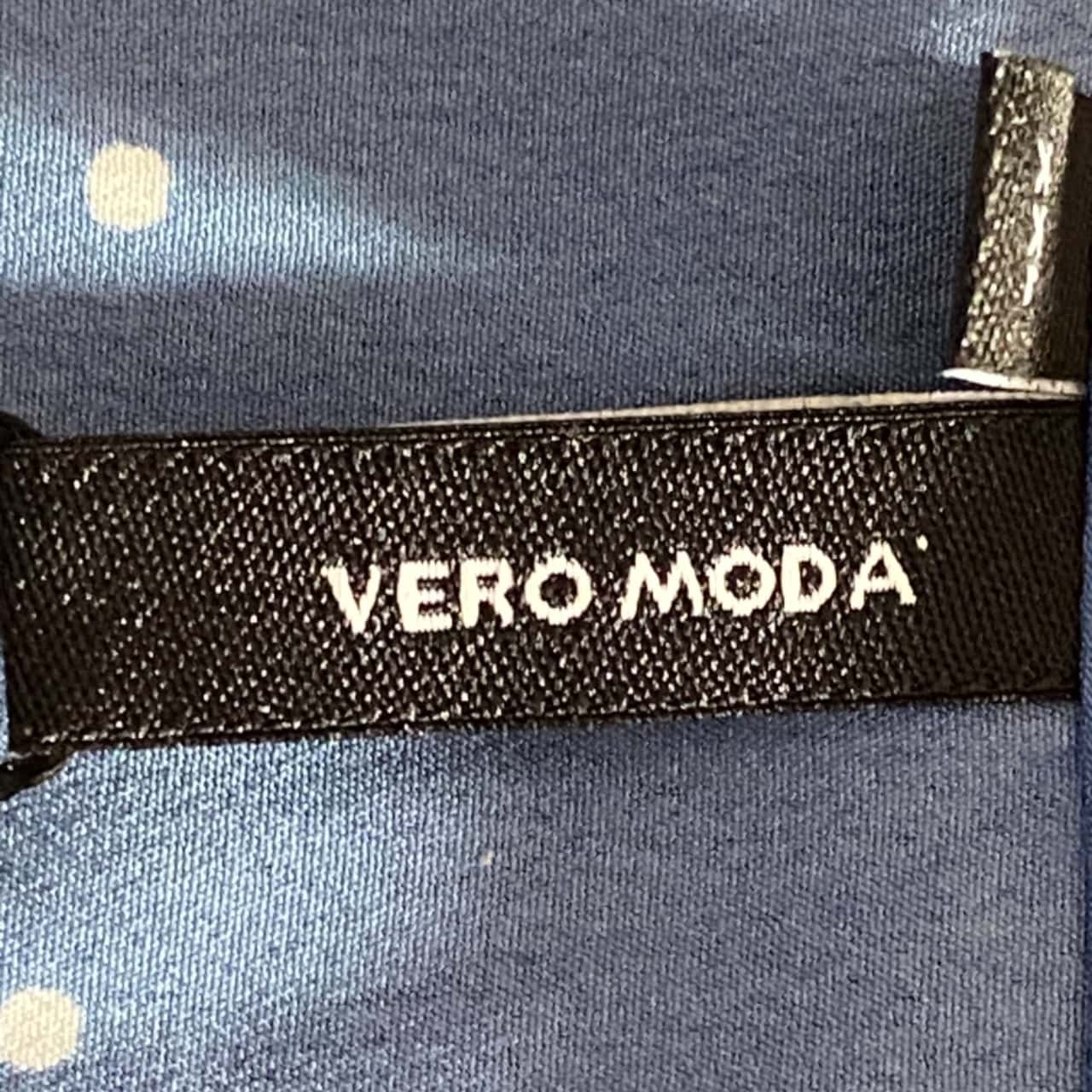 Womens Vero Moda Size XXL Shoestring Strap Dress Blue /White/Polka Dot