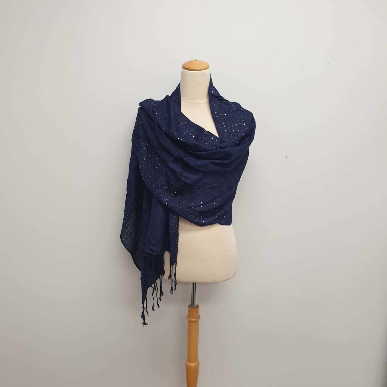 W. Lane Feminine & Super Elegant /Navy Blue Sparkly Sequin Feature ...
