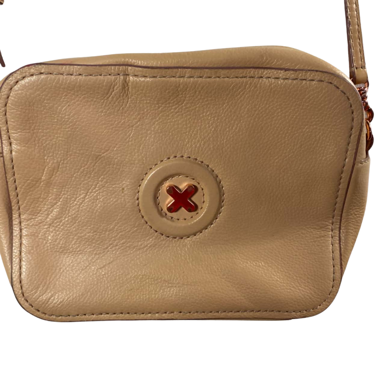 Mimco Womens Leather Handbag Beige (s)