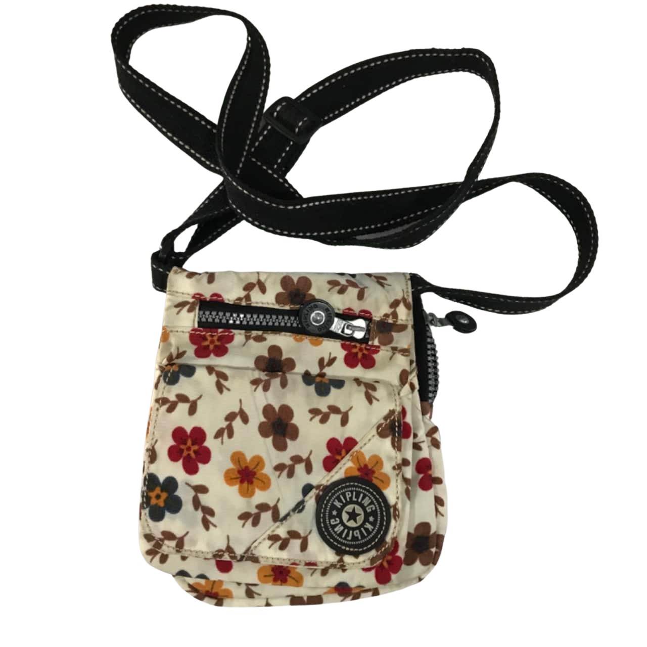 Kipling Womens Cross Over Body Bag Cream / Multicoloured (s)