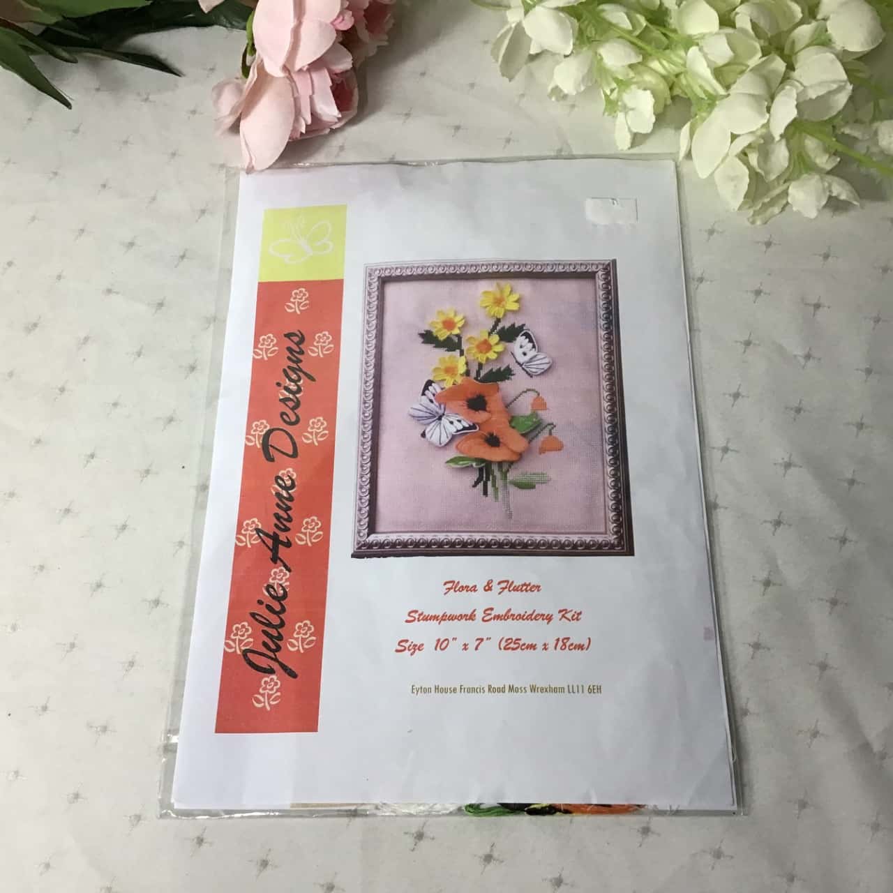 Julie Anne Designs “Flora & Flutter” Stumpwork Embroidery Kit(s)