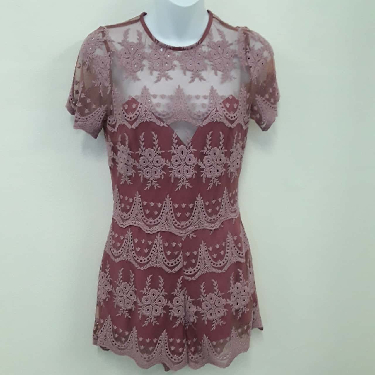 Arnhem Womens Backless Playsuit , Size S, Pink